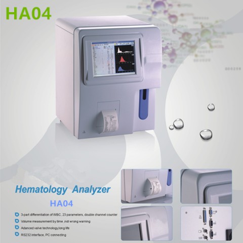 Fully Automatic Hematology Analyzer-Double Channel and 3 Part WBC HA04 ...